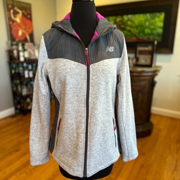 New Balance | Jackets & Coats | New Balance Mixed Media Fleece Jacket ...